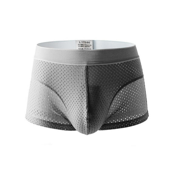CONROSES Mens Boxer Briefs Solid Color Ice Silk Pouch Boxer Briefs for ...