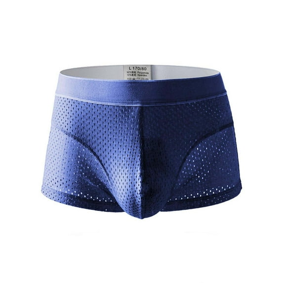 CONROSES Mens Boxer Briefs Solid Color Ice Silk Pouch Boxer Briefs for ...