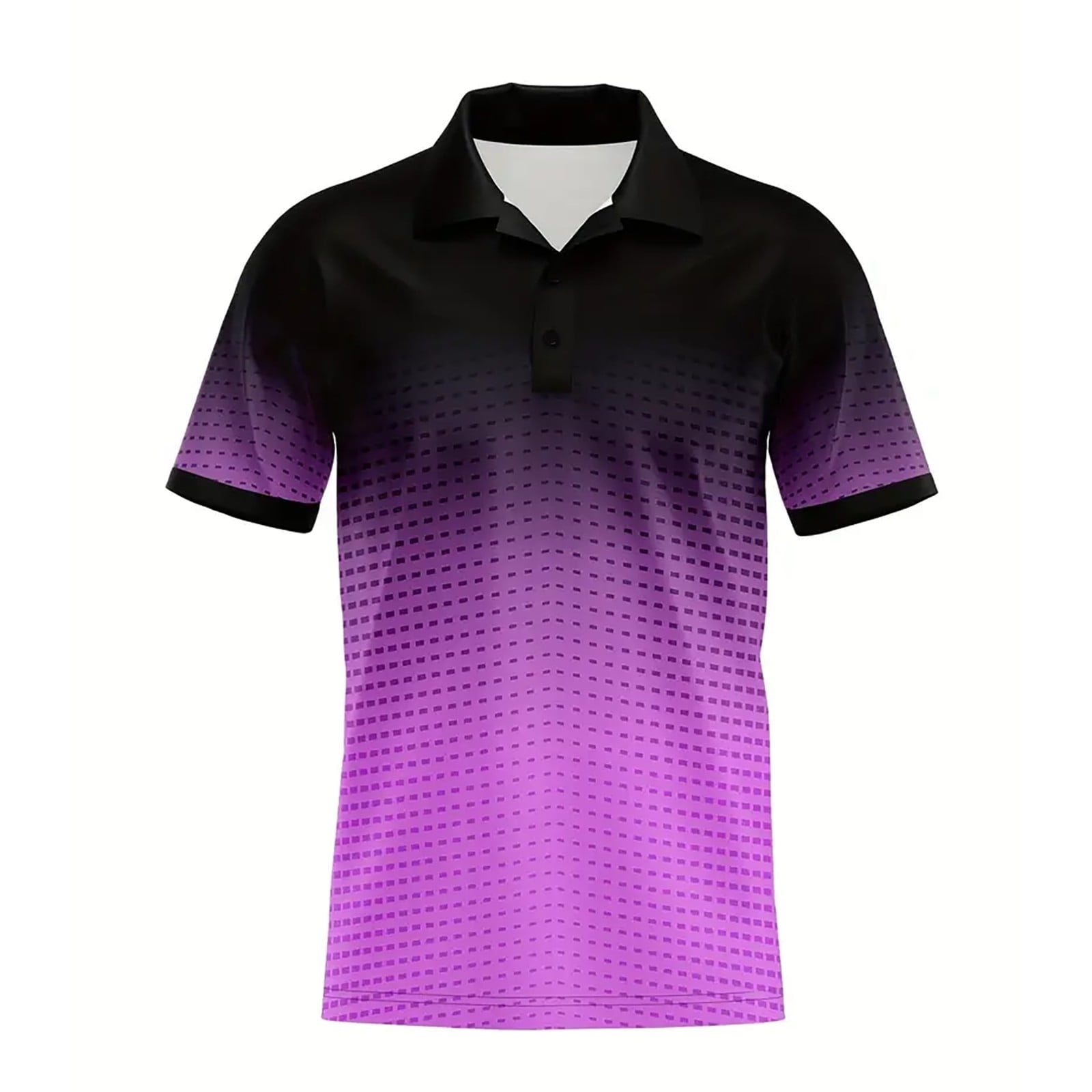 CONROSES Mens Short Sleeve Polo Shirts Gradient Color Collared Polo ...