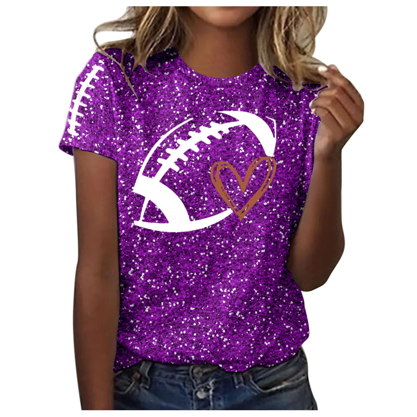 CONROSES Mothers Day Gift Women's Short Sleeve T-Shirts Crewneck ...