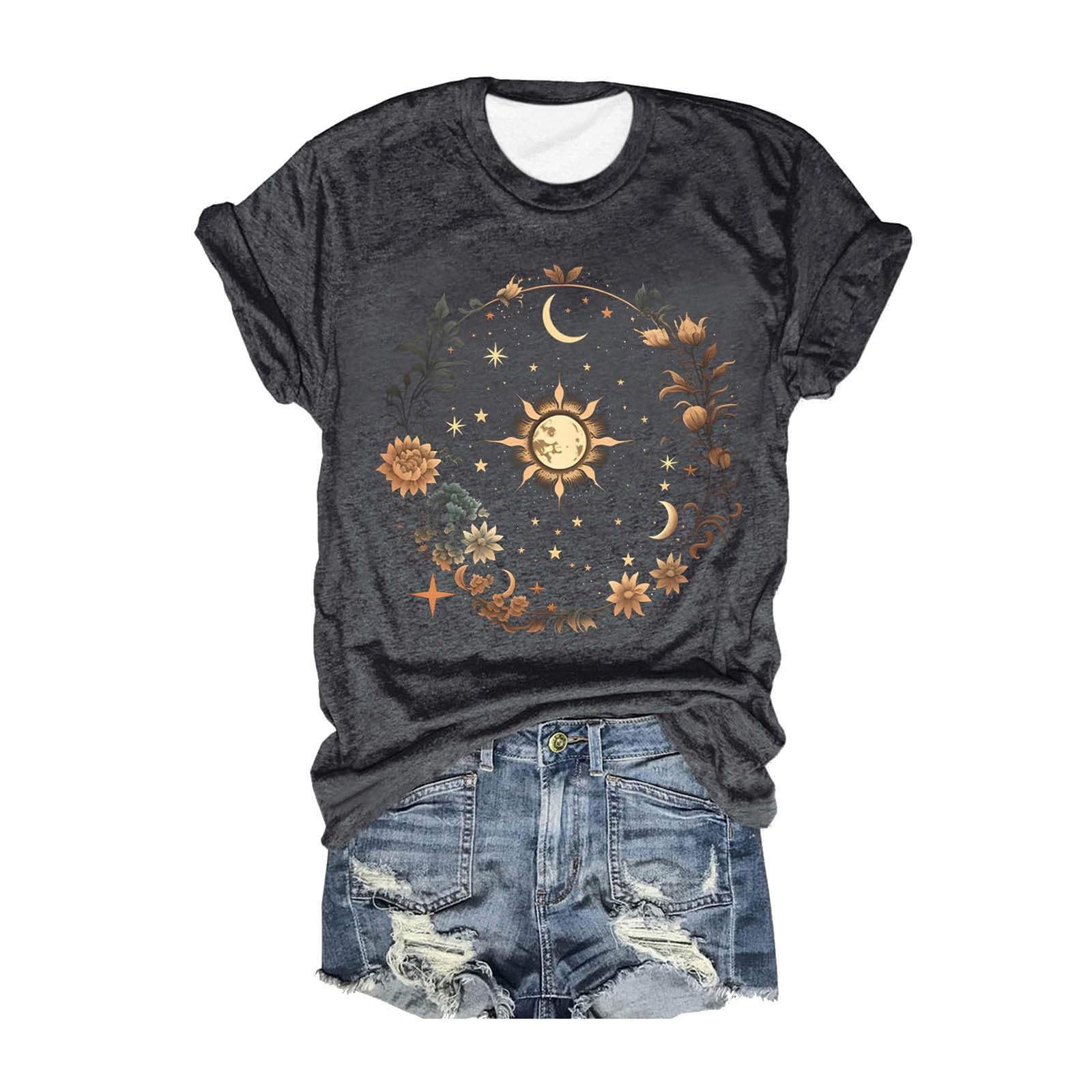 CONROSES Mothers Day Gift Womens Short Sleeve T-Shirts Crewneck Casual ...