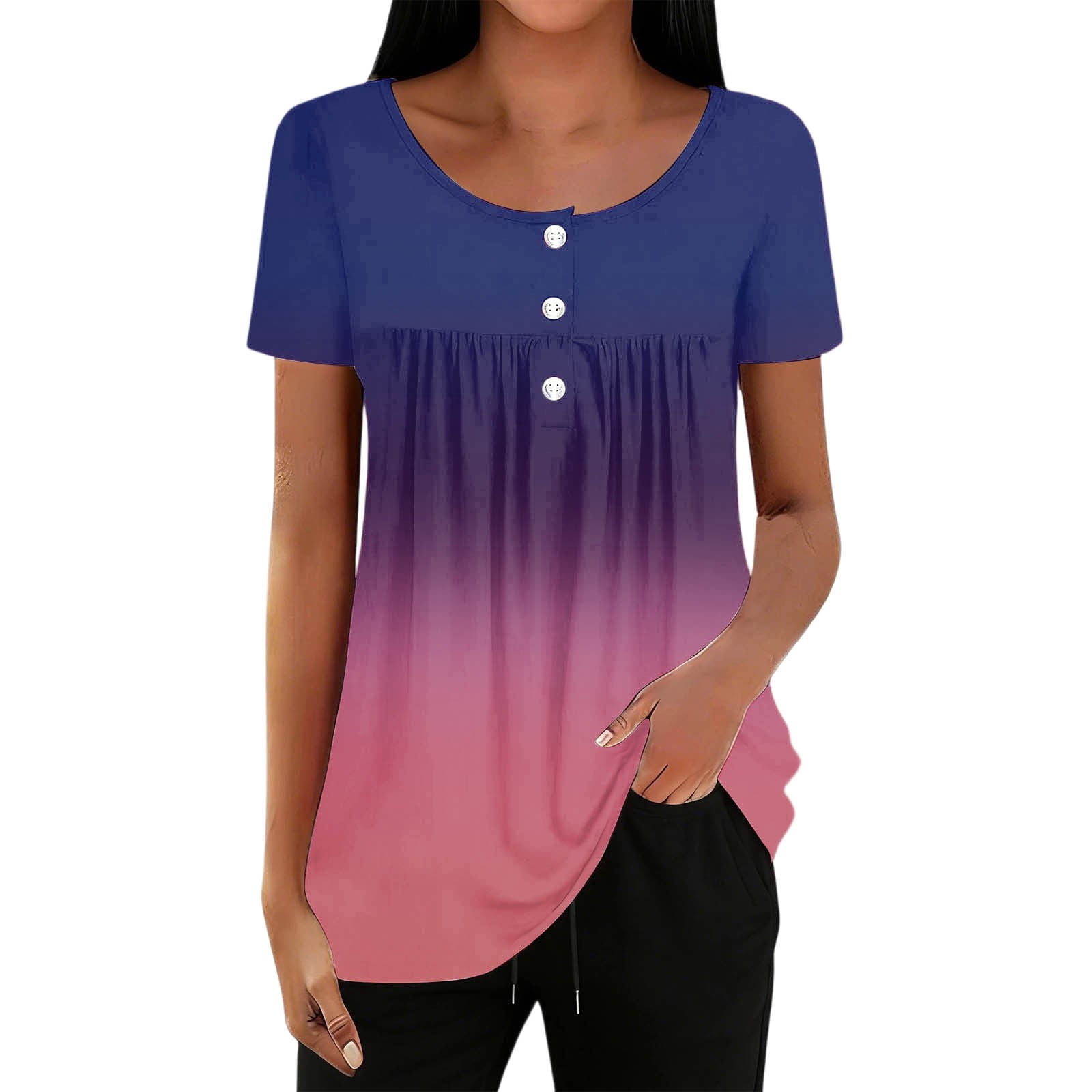 CONROSES Mothers Day Gift Womens Short Sleeve T-Shirts Crewneck ...