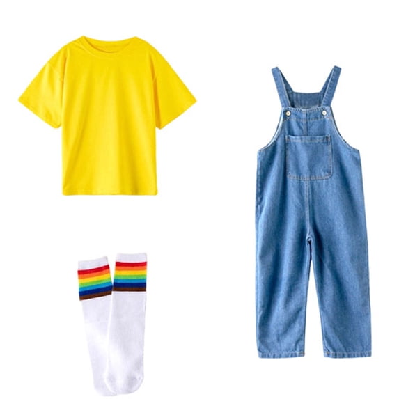 CONROSES Toddler Girls Casual Clothes Set Solid Color Short Sleeve T ...