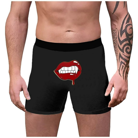 CONROSES Valentines Men's Underwear Boxer Briefs Valentine's Day Sexy ...