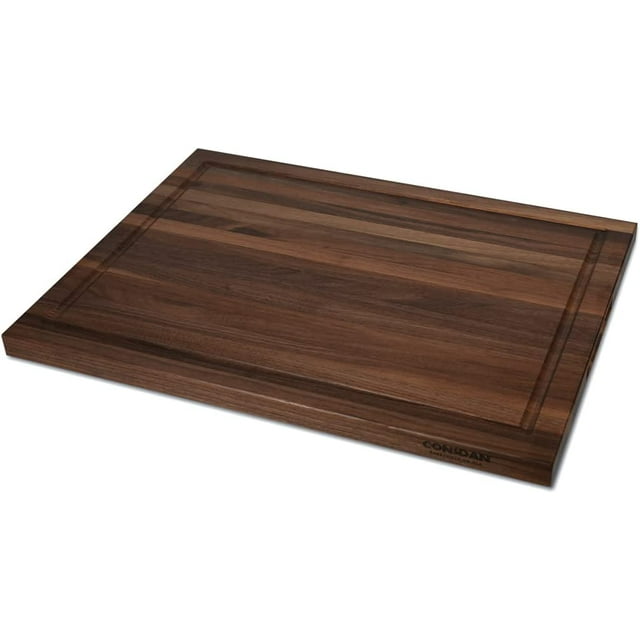 "CONSDAN Extra Large Black Walnut Wooden Carving Board, Butcher Block ...