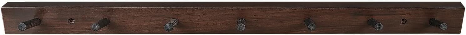 CONSDAN Coat Rack Wall Mount, USA Grown Hickory Coat Hooks with 7 Hooks ...