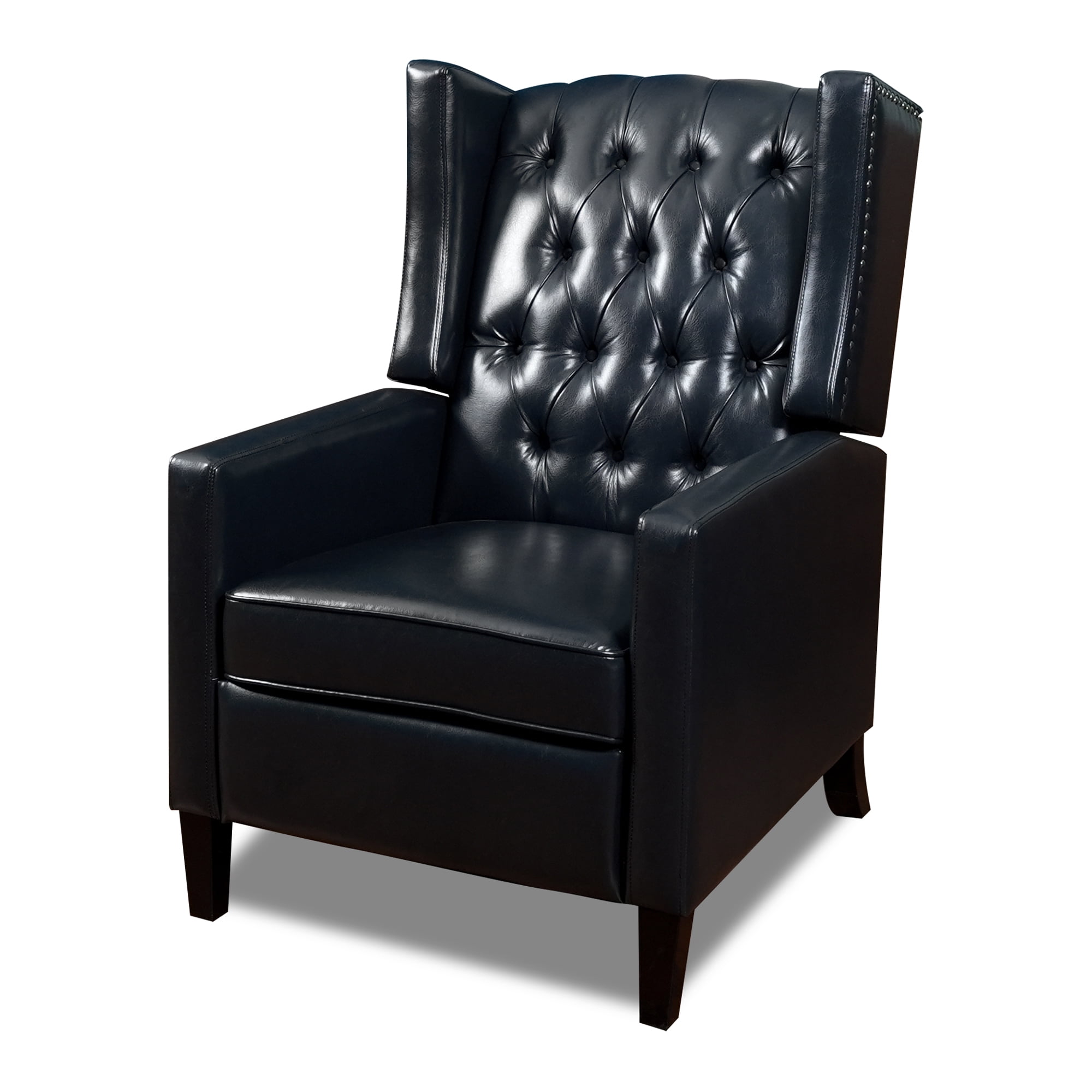 CONSDAN Recliner Chair, Leather Sofa with High-Resilience Cushion ...