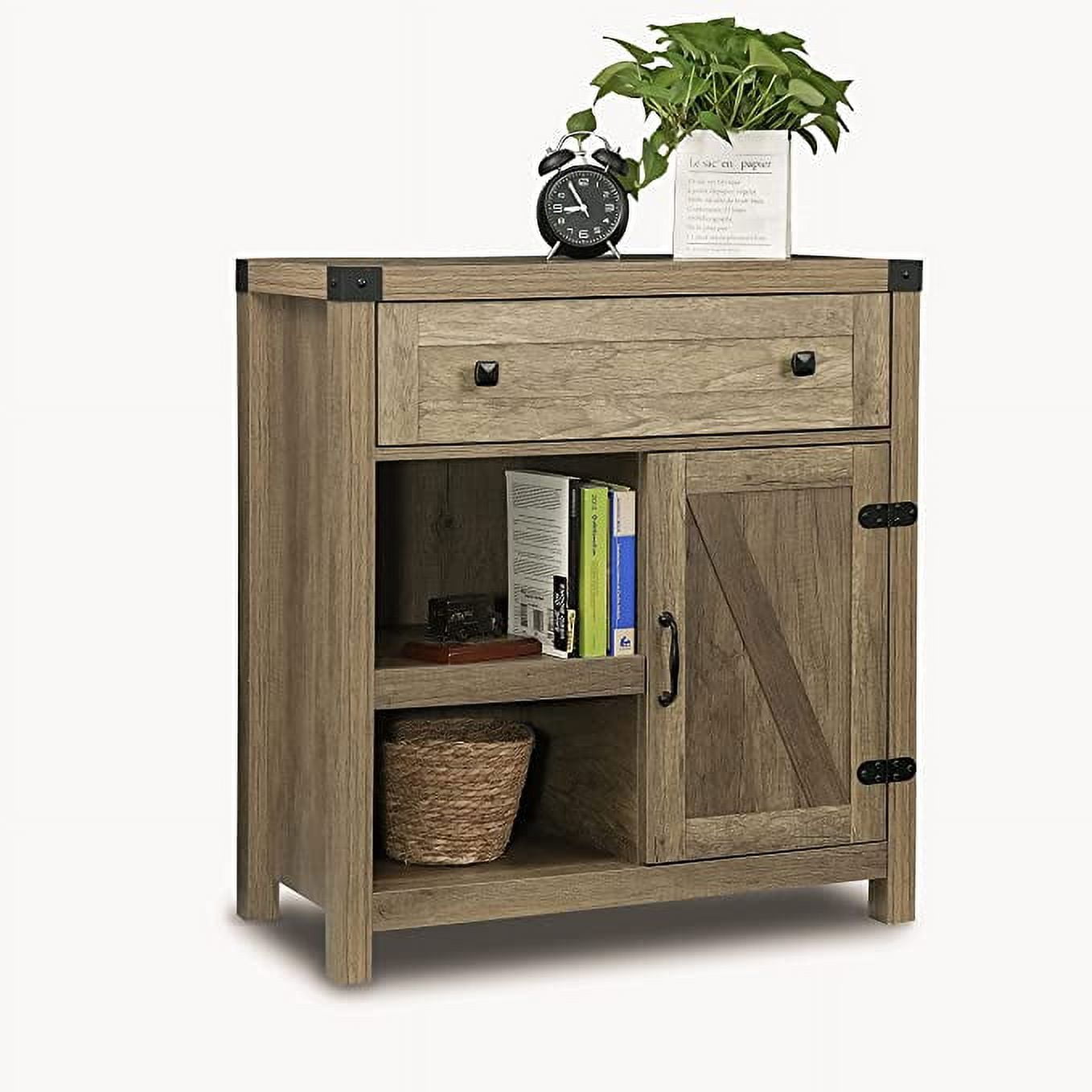 CONSDAN Storage Cabinet, Multifunction Accent Cabinet, Modern Storage ...