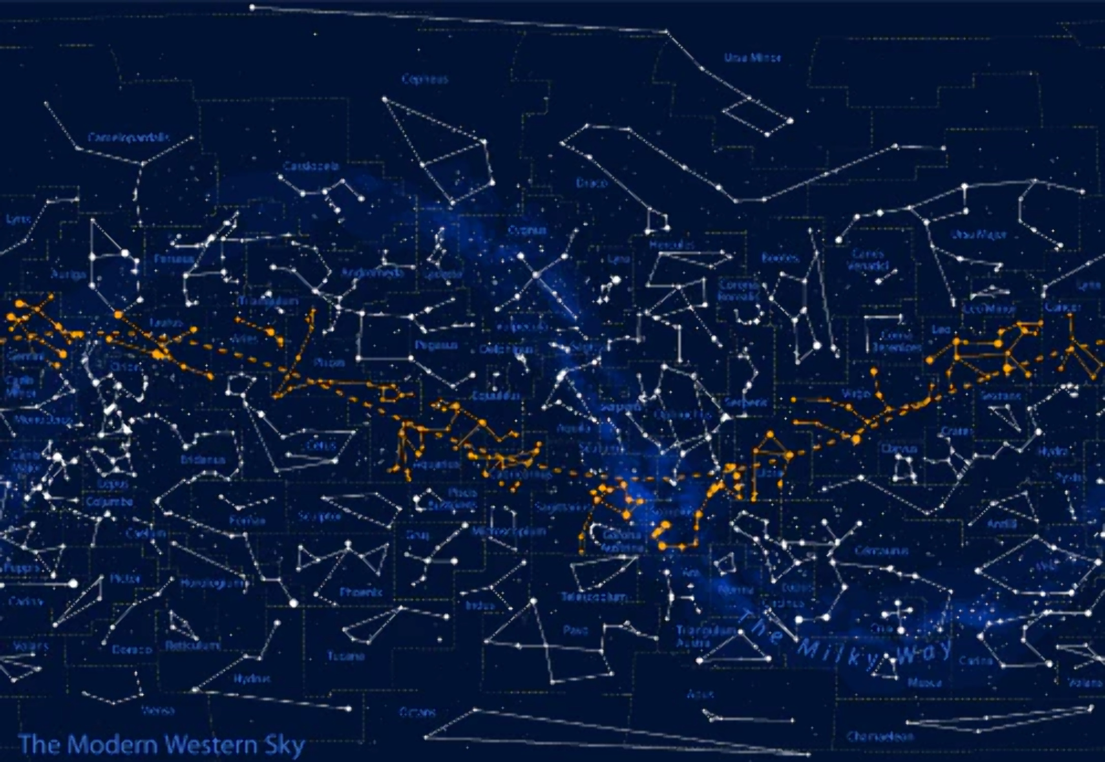 CONSTELLATION MAP GLOSSY POSTER PICTURE PHOTO BANNER 88 astronomy stars ...