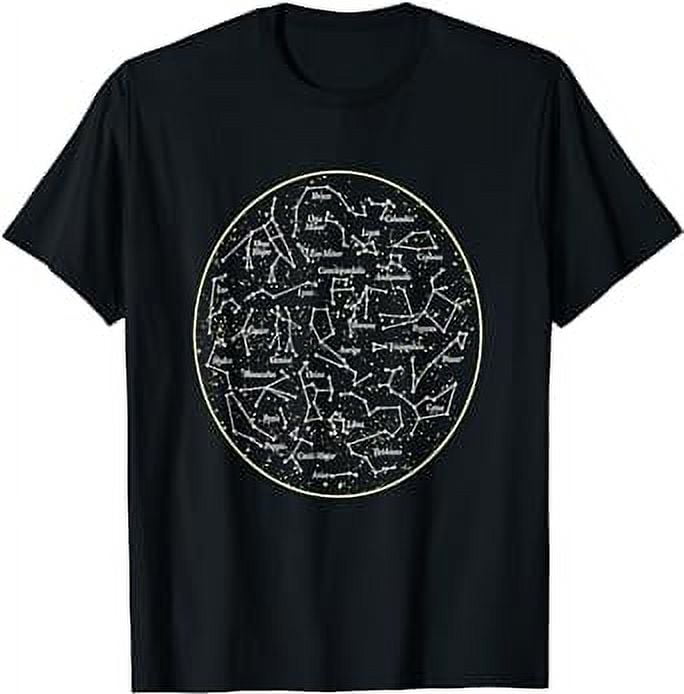 CONSTELLATION MAP T SHIRT Space Astronomy Star Chart Tee - Walmart.com