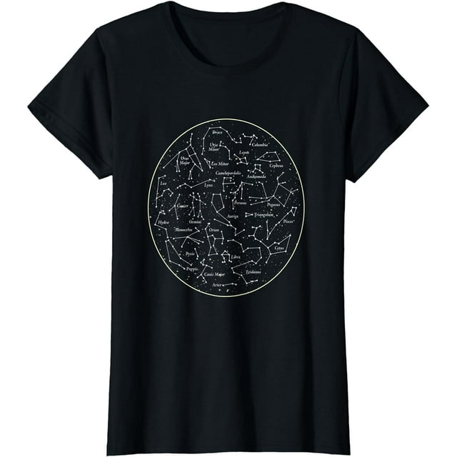 CONSTELLATION MAP T SHIRT Space Astronomy Star Chart Tee - Walmart.com