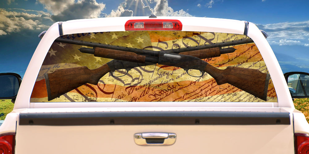 CONSTITUTION Rear Window Graphic truck view thru vinyl decal back ...