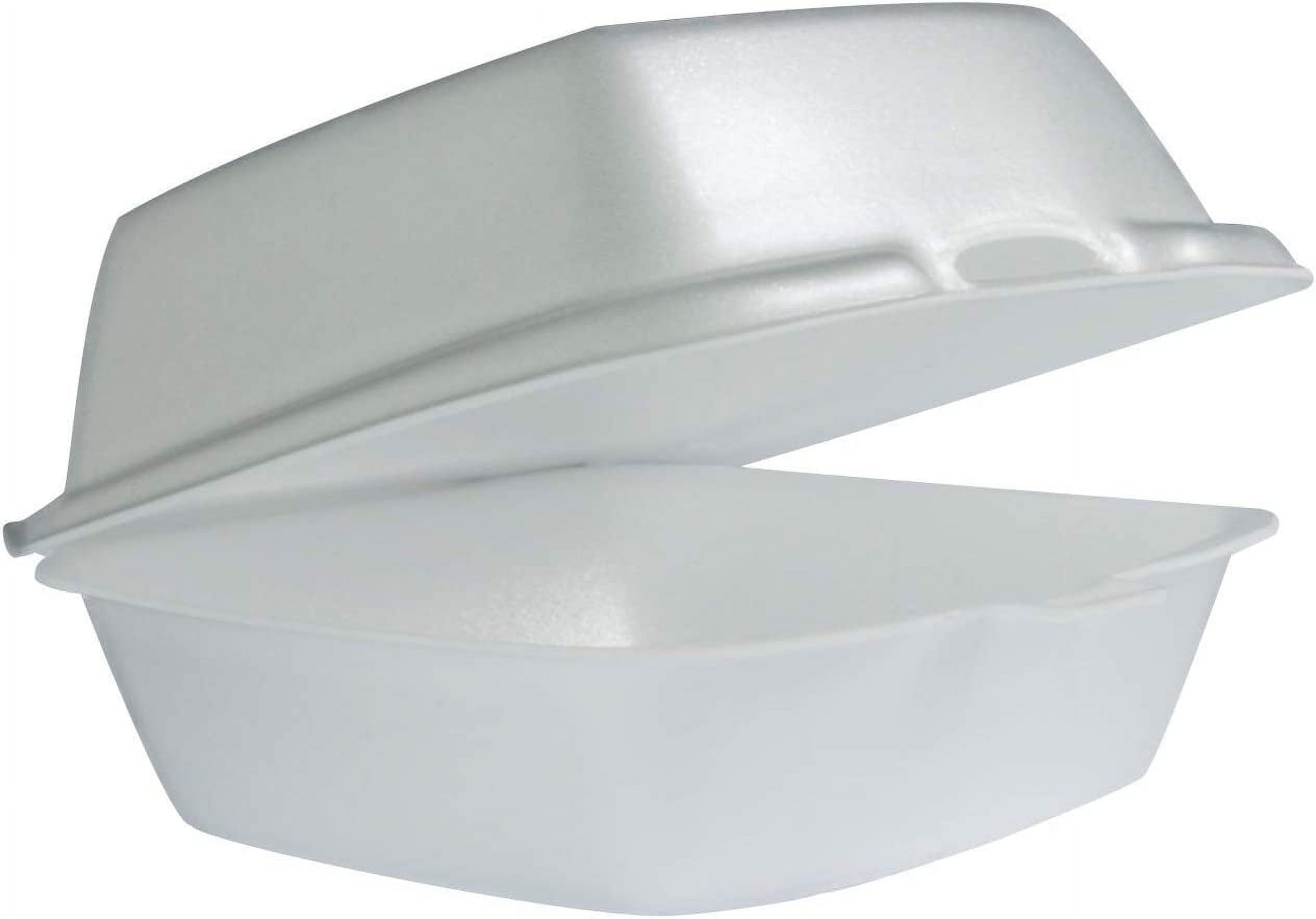 CONTAINER Dart Carryout Food Container, Foam, 1-Comp, 5 1/2 x 5 3/8 x 2 7/8, White (Case of 500 ...