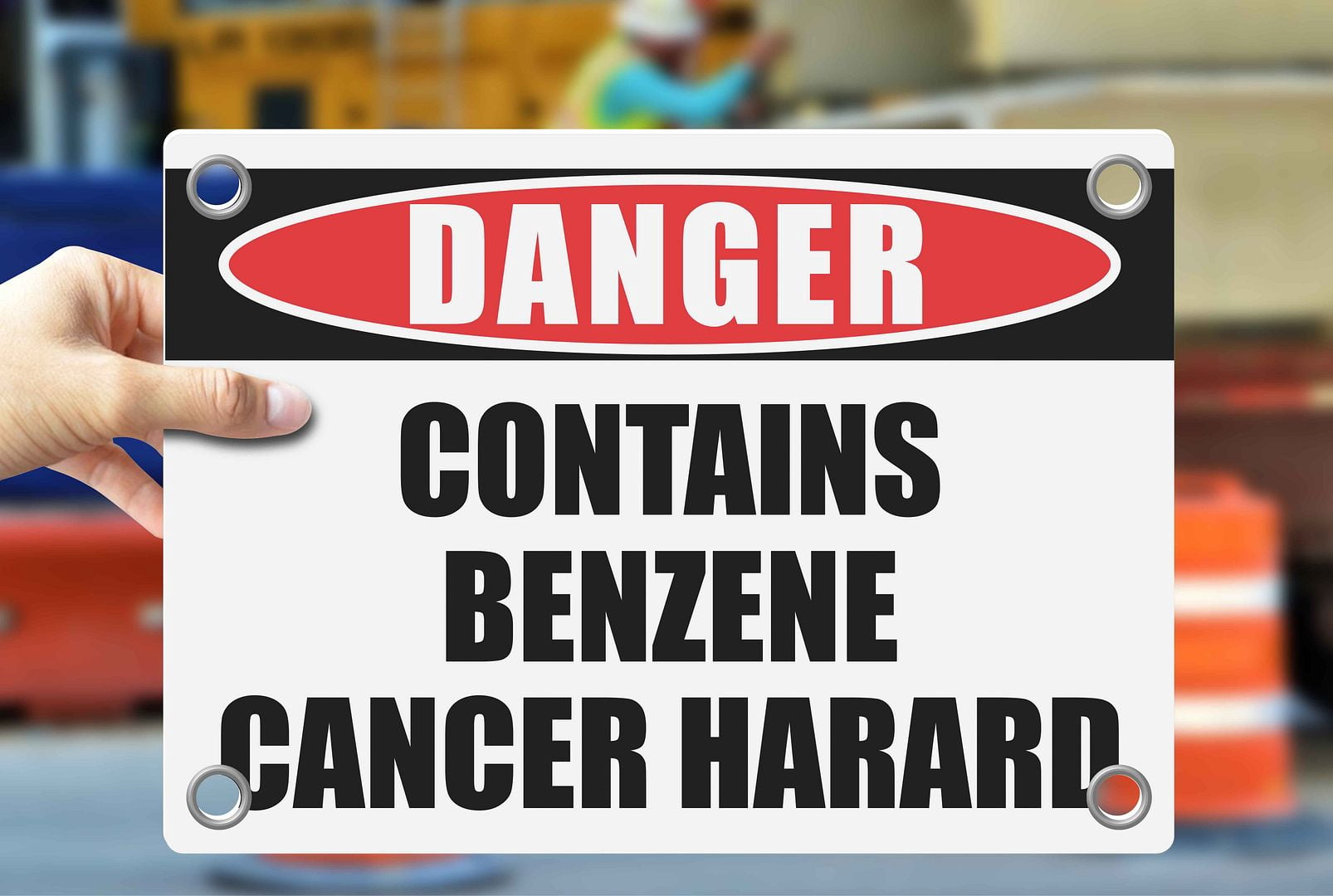 CONTAINS BENZENE CANCER HAZARD | Warning Notice Caution Danger 3mm PVC Sign - Walmart.com
