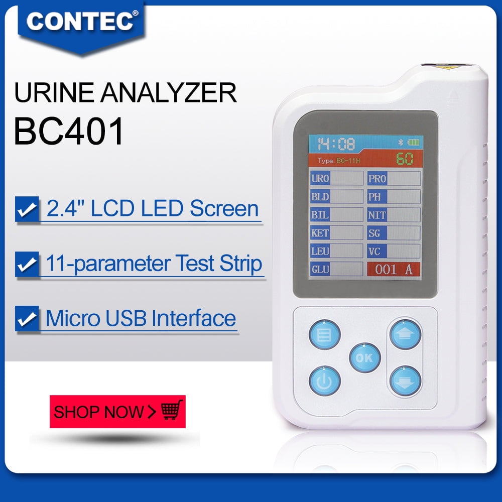 BC401 CONTEC Urine Analyzer with 2.4'' LCD Display, Optical Multi ...