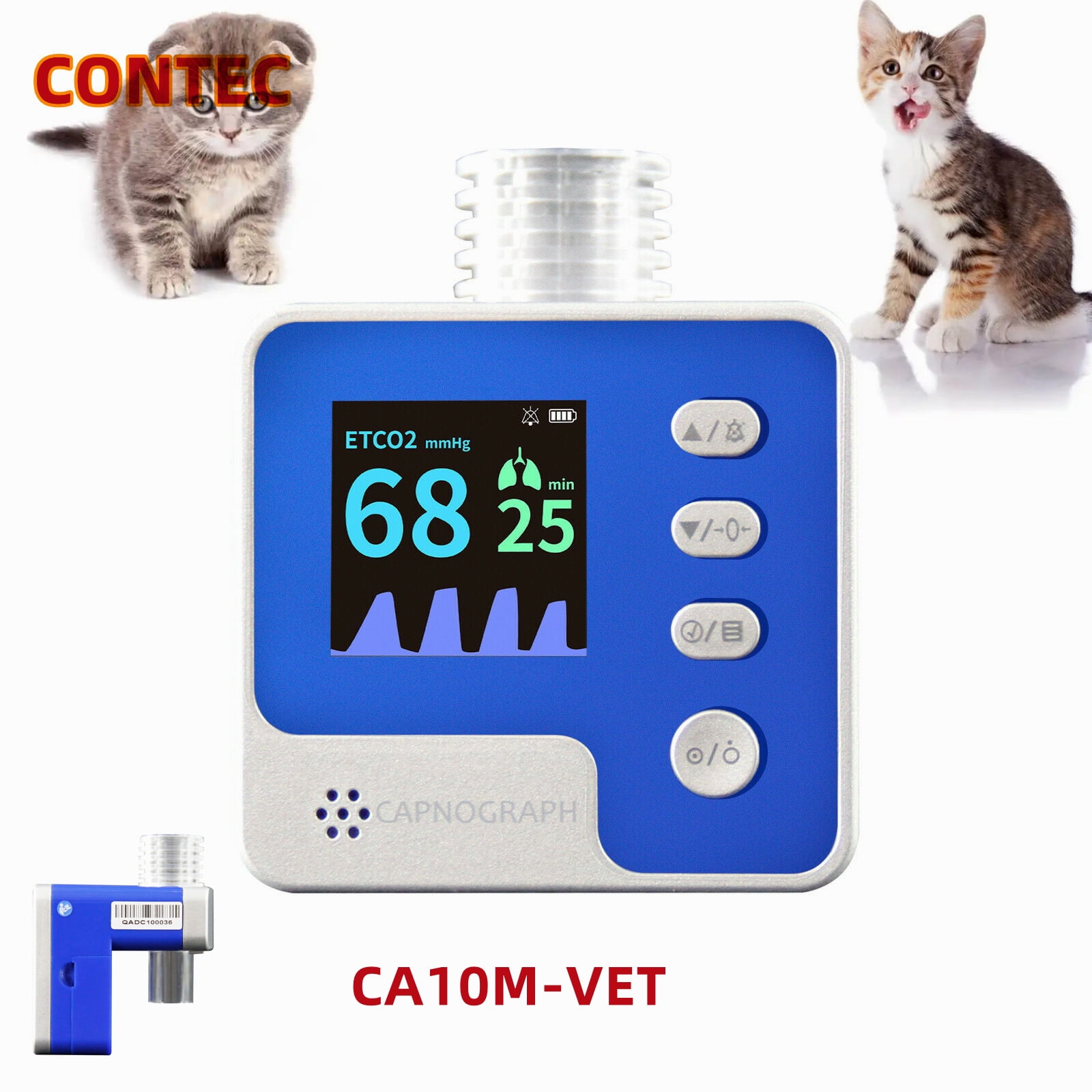 CONTEC Portable Capnograph Veterinary Mainstream ETCO2 CA10M - Walmart ...