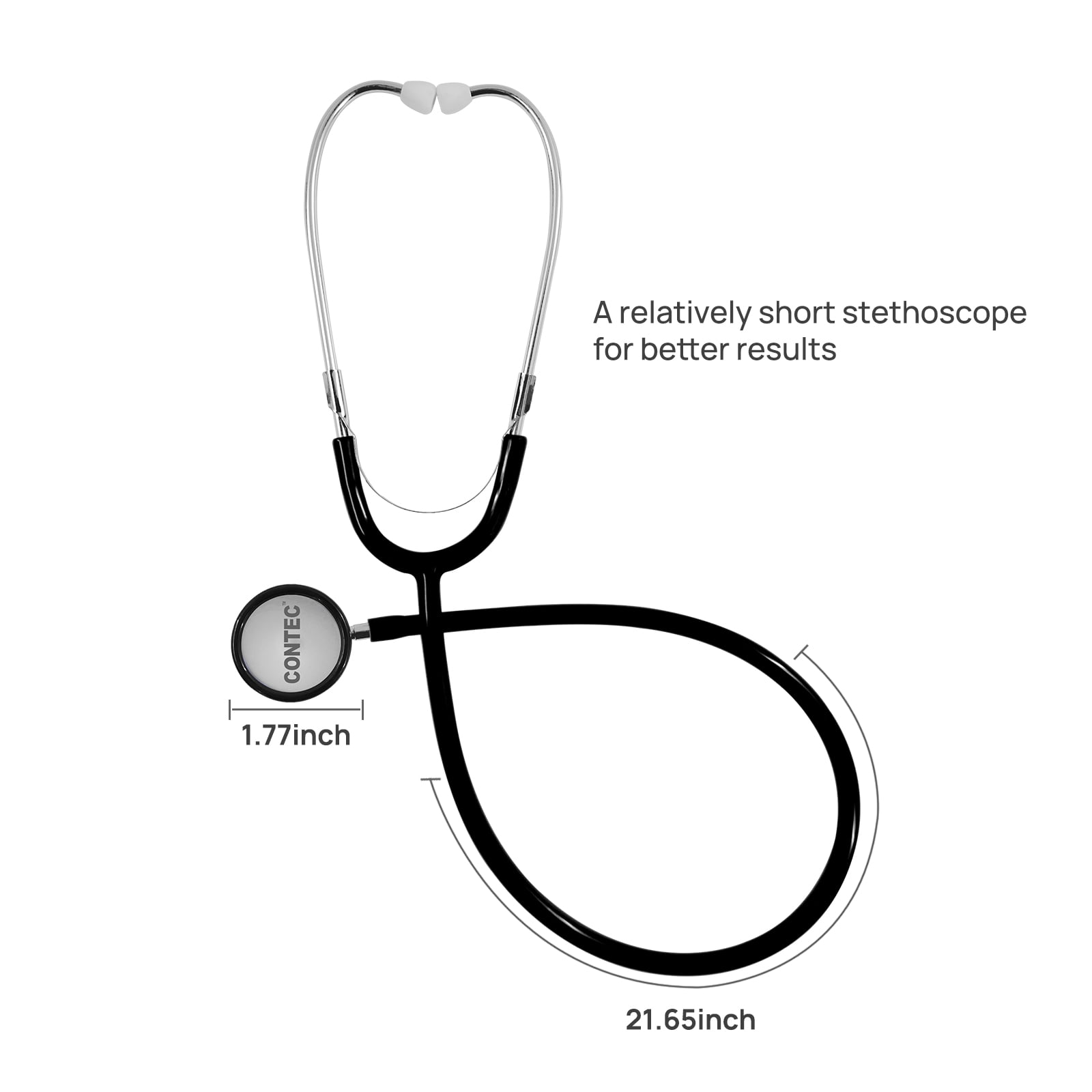 CONTEC SC12 Cardiology Professional Single Head Stethoscope Zinc Alloy ...