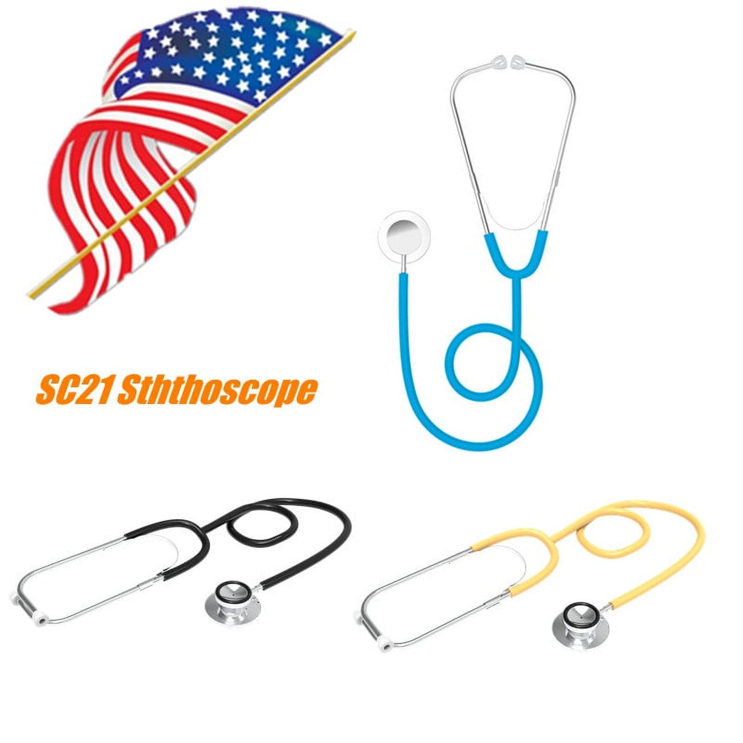 CONTEC SC21 Pro Double Head Stethoscope Aluminum Alloy Machine Medical ...