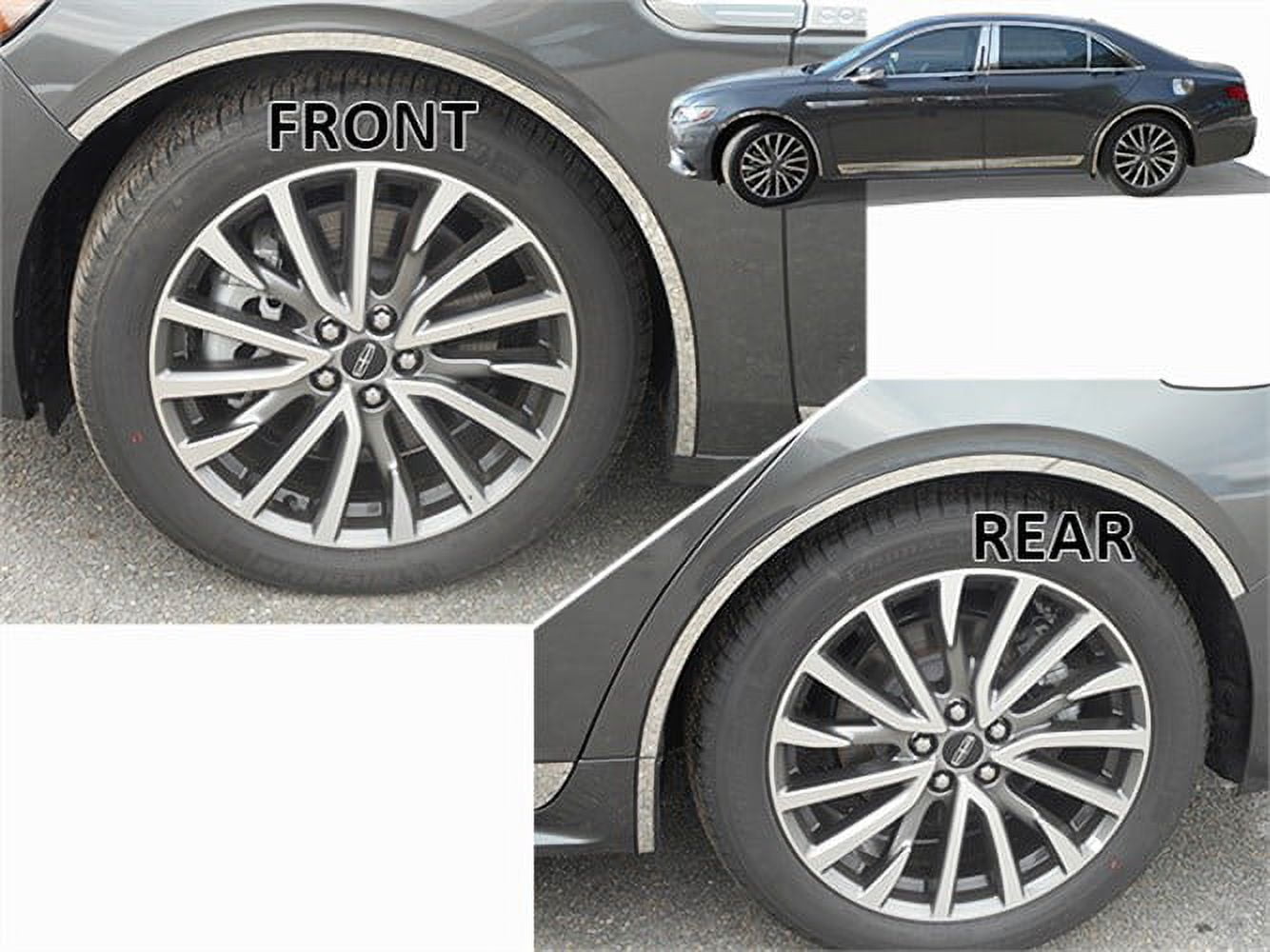 CONTINENTAL 2017 LINCOLN 4-door (6 piece Stainless Steel 0.875" Width ...