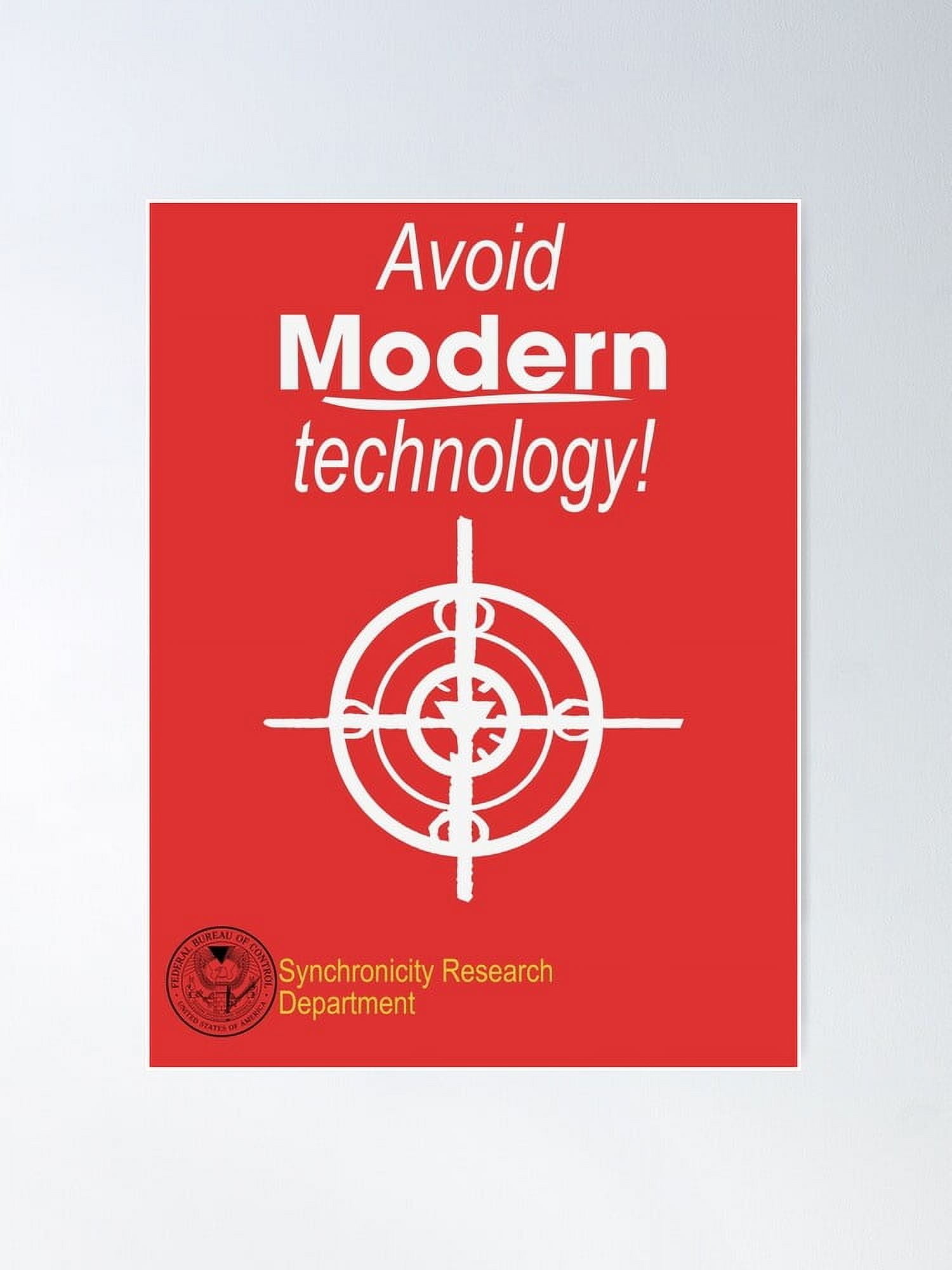 CONTROL Avoid Modern Technology Poster - Walmart.com