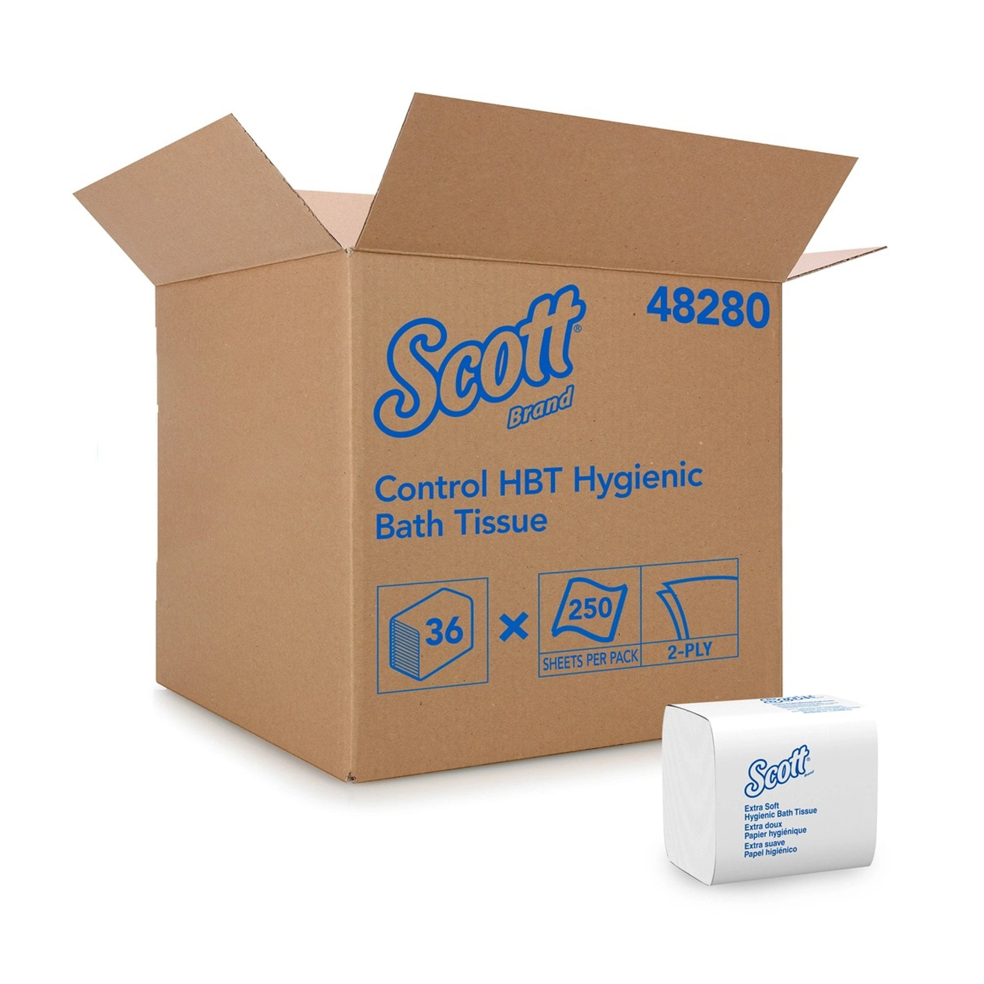 Scott Control HBT 2-Ply Toilet Tissue 9000 per Case 48280 - Walmart.com