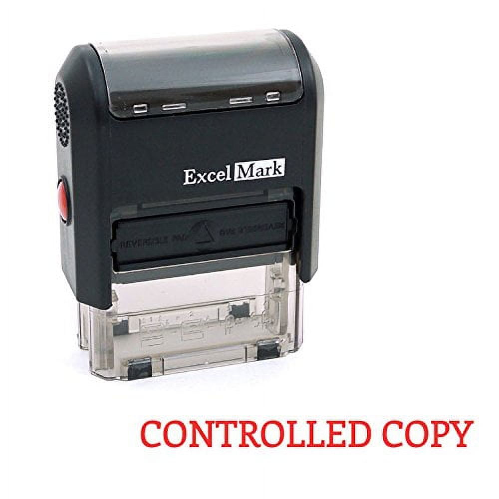 CONTROLLED COPY Self Inking Rubber Stamp - Red Ink (ExcelMark A1539 ...