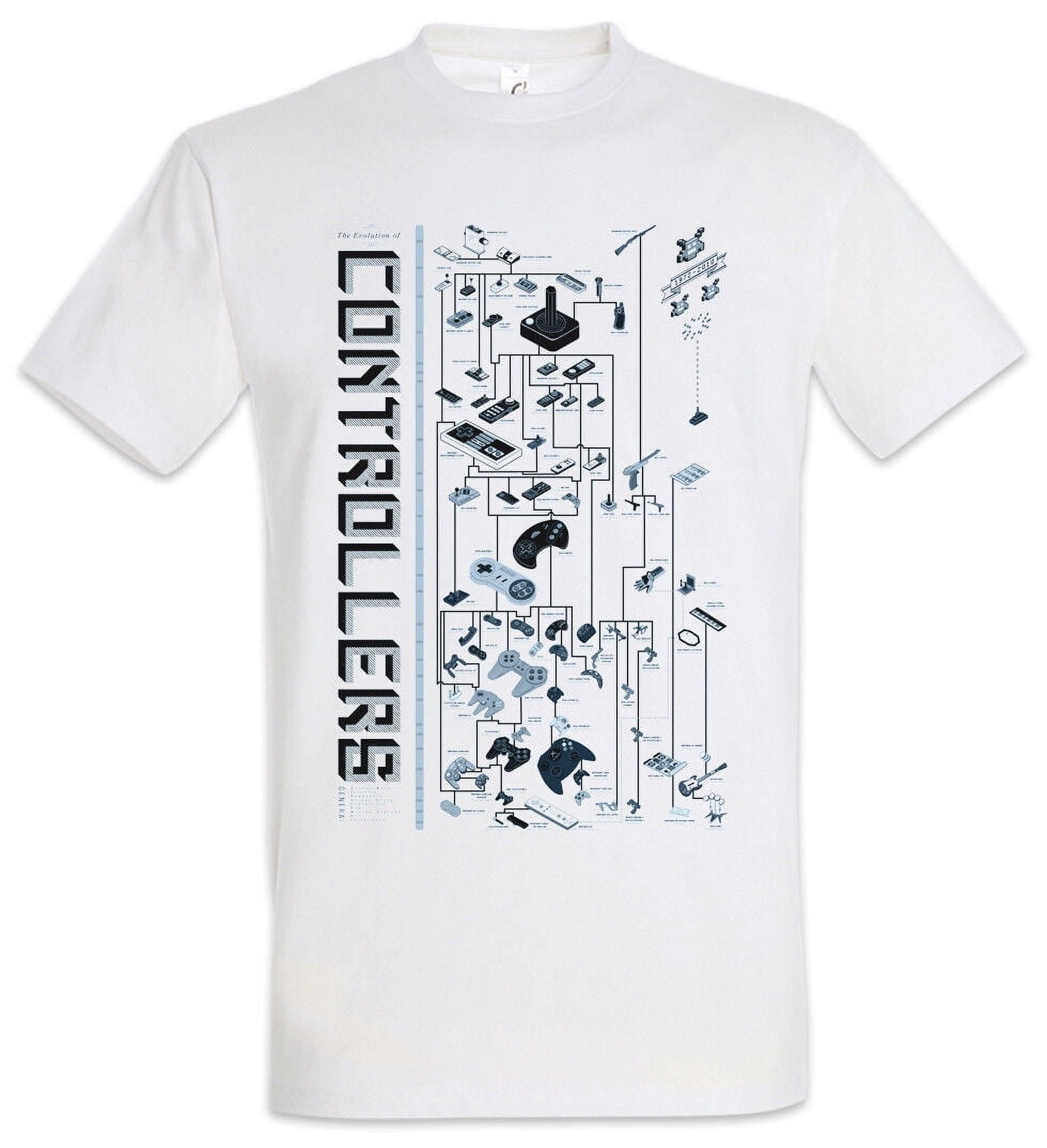 CONTROLLER EVOLUTION T-SHIRT - Video Game Konsole NES Joystick Gamepad ...