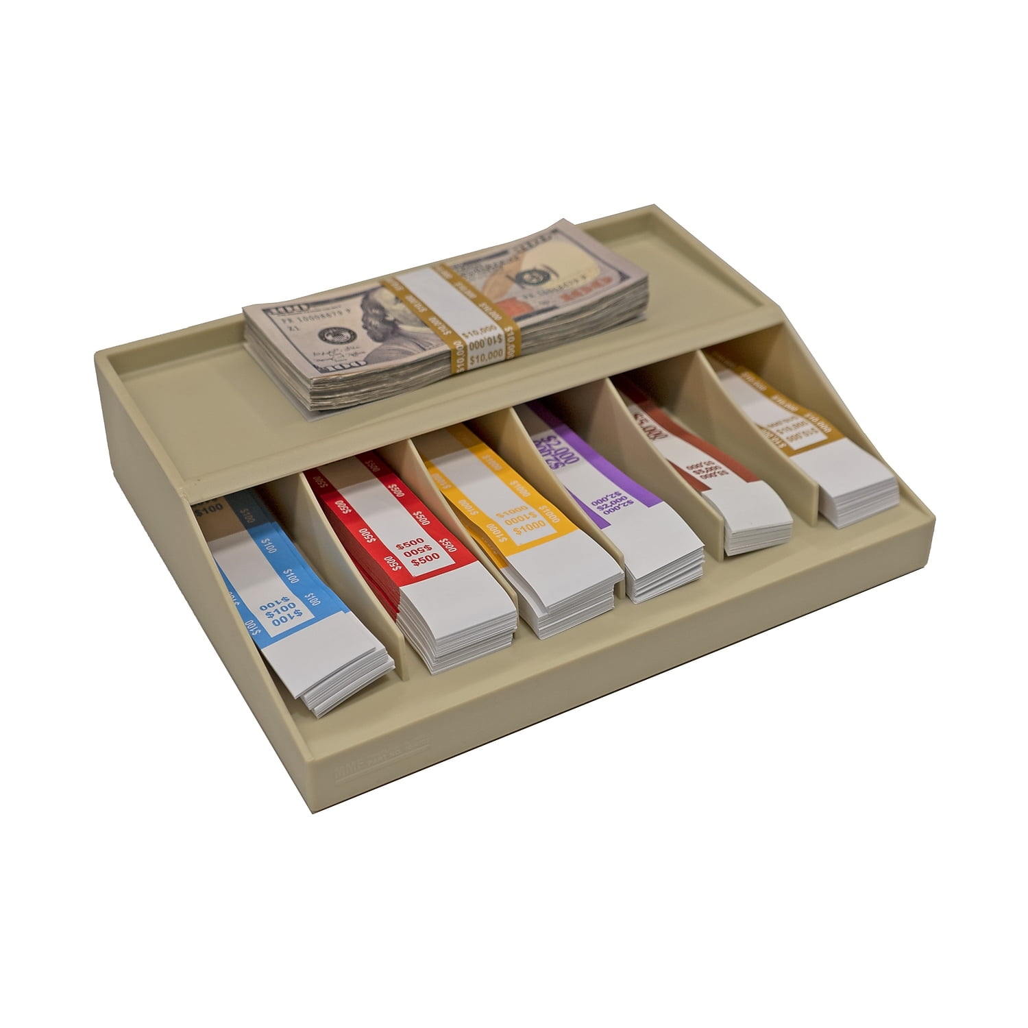 Controltek Coin Wrapper and Bill Strap Single-Tier Rack 6 Compartments ...