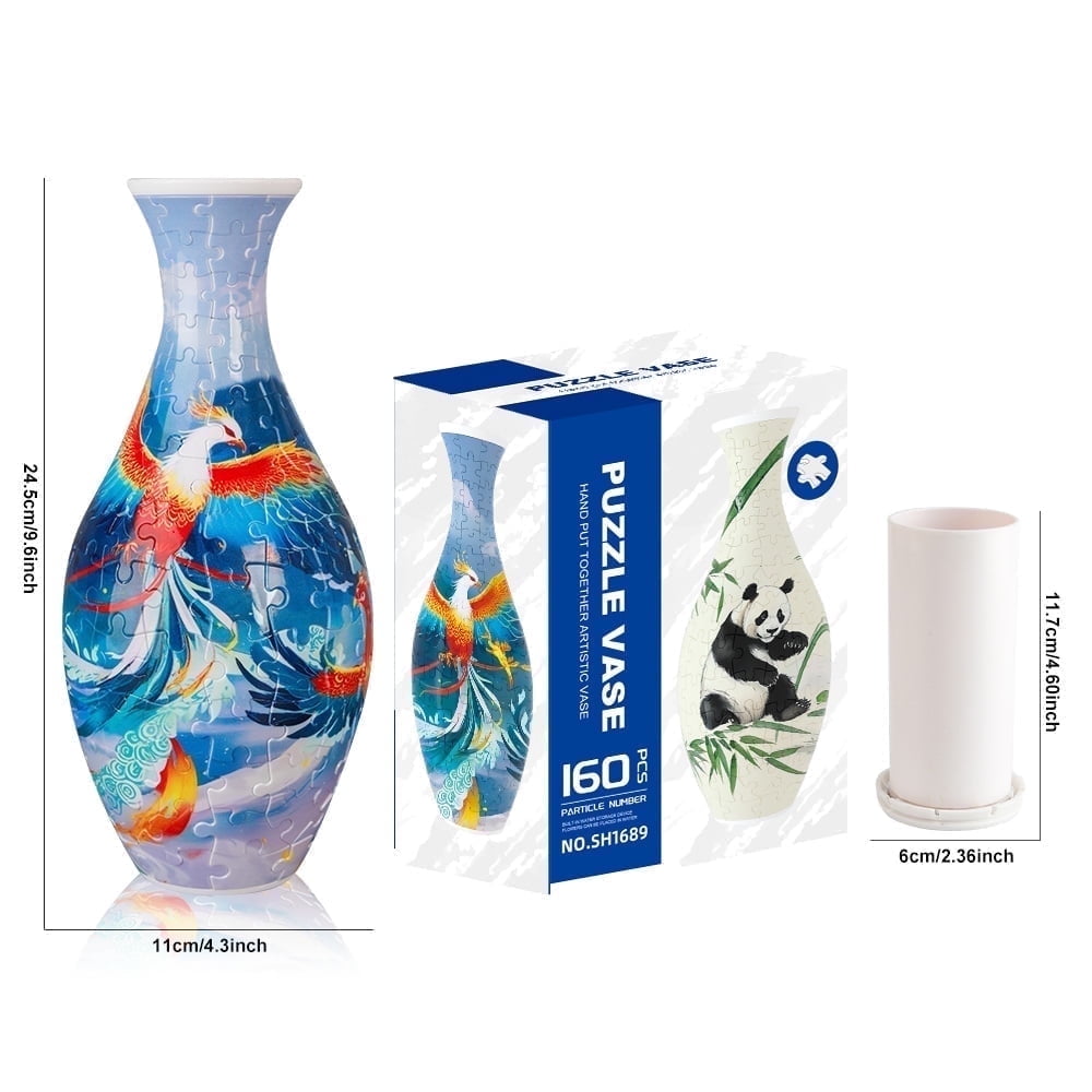 CONUSEA 3D Puzzle Vase,Unique Flower Vase with 160 Puzzle Pieces ...