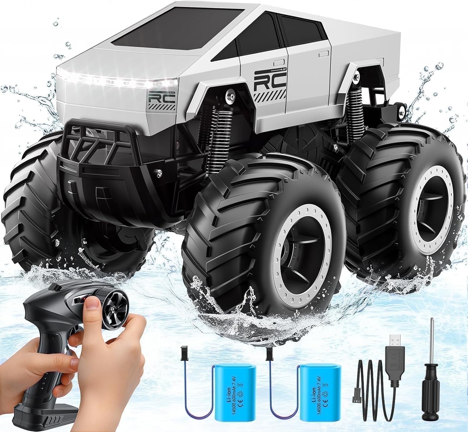 1:16 RC Monster Truck Toys Remote Control Car Off-Road 4WD Waterproof Truck Toy 2.4GHz RC Car ...