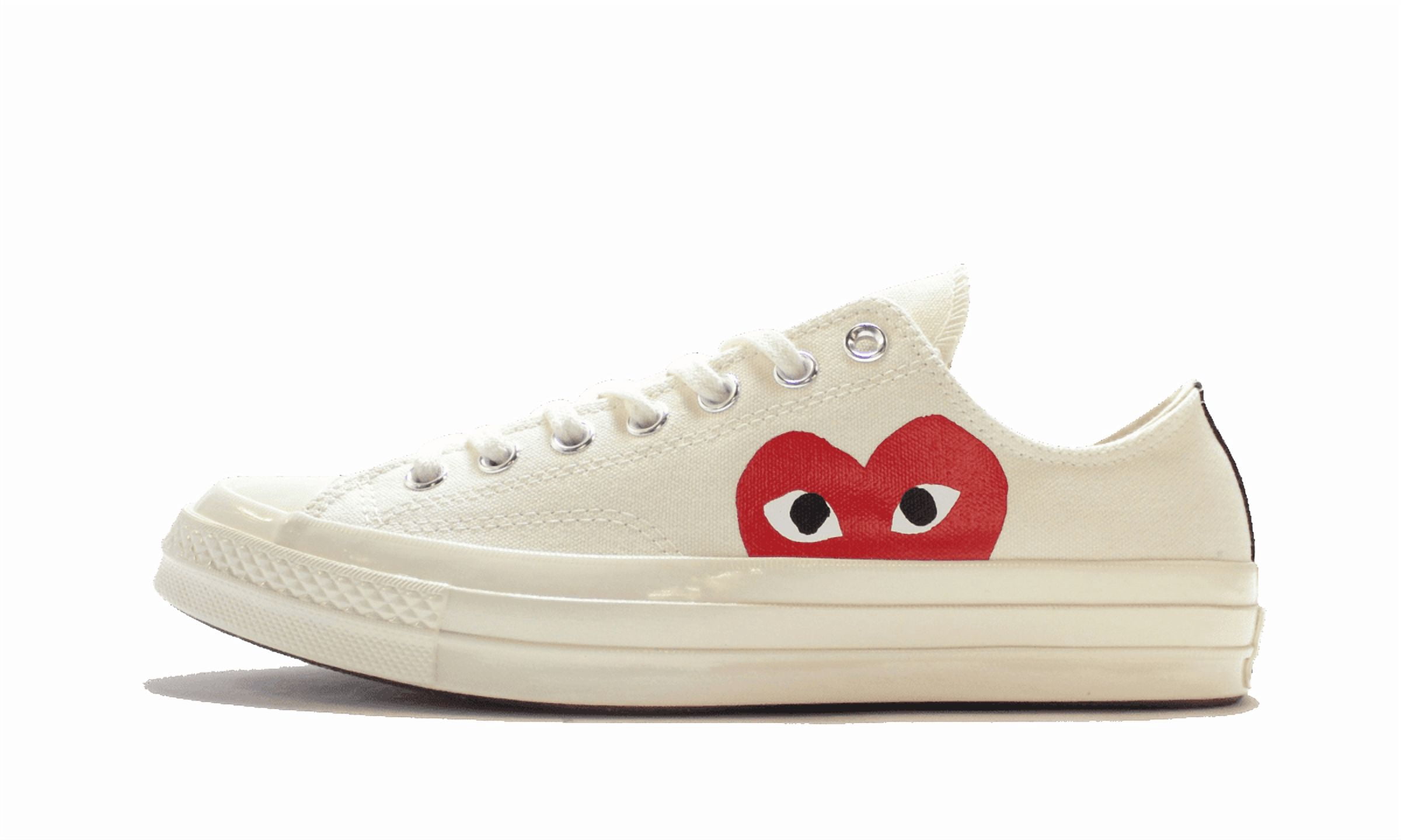 CONVERSE MENS Chuck 70 Ox "Comme Des Garçons PLAY / Half Heart White ...