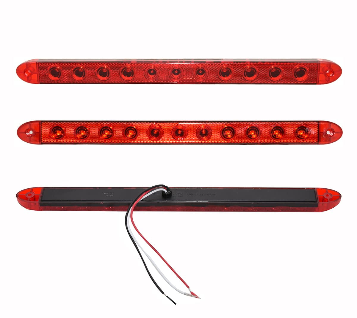 CONVEX 2pcs16" Red Slim IFF17 Line LED Indicator Light Bar, Lens w ...