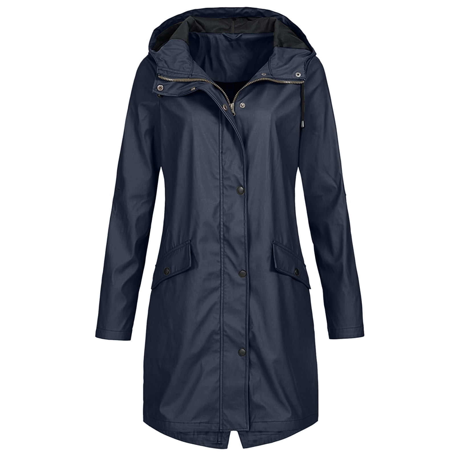 Conyumn Raincoat Women Waterproof Long Hooded Trench Coats Lined Rain