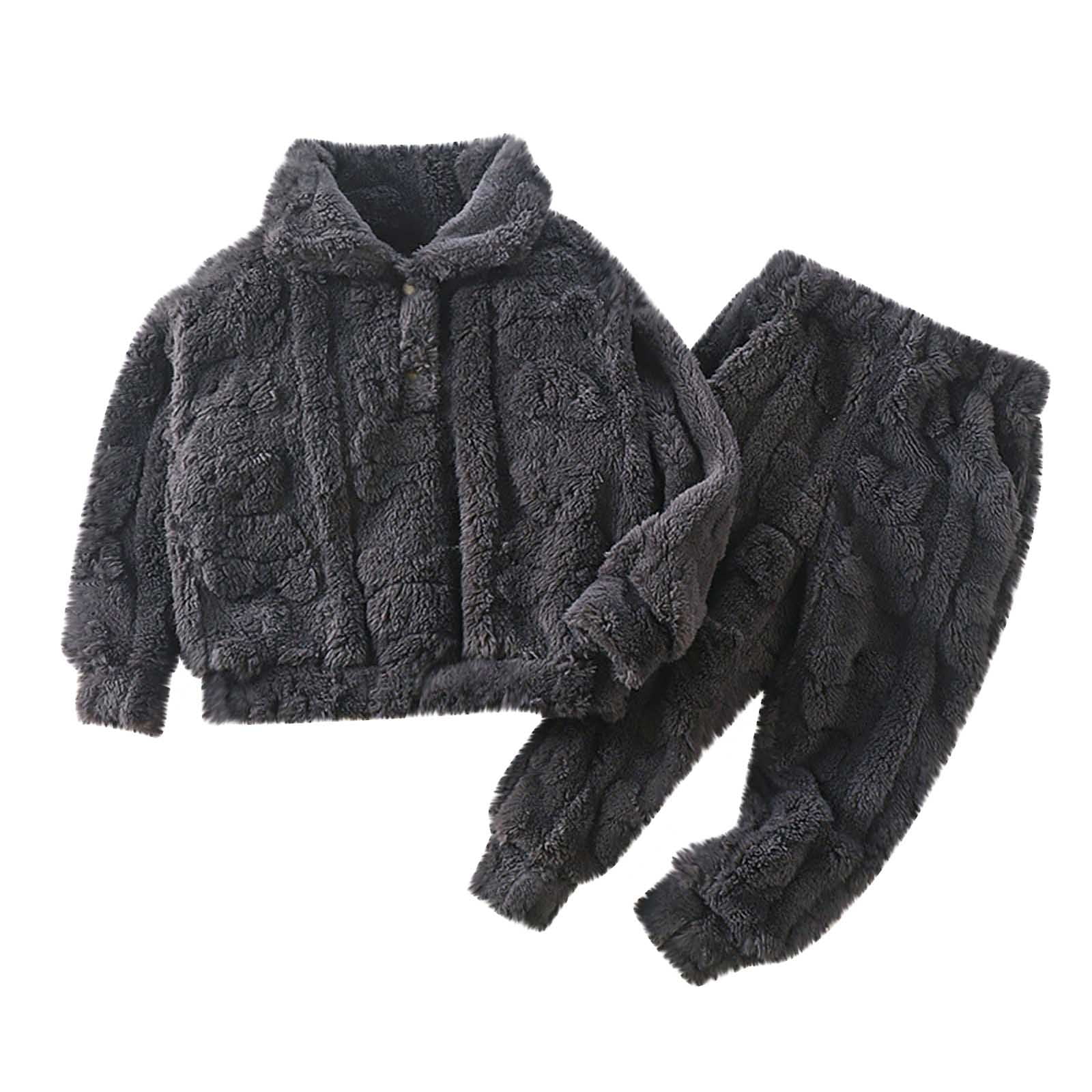 CONYUMN Size 6 Girls Clothes Kids Girls Boys Warm Soft Suit Long Sleeve ...