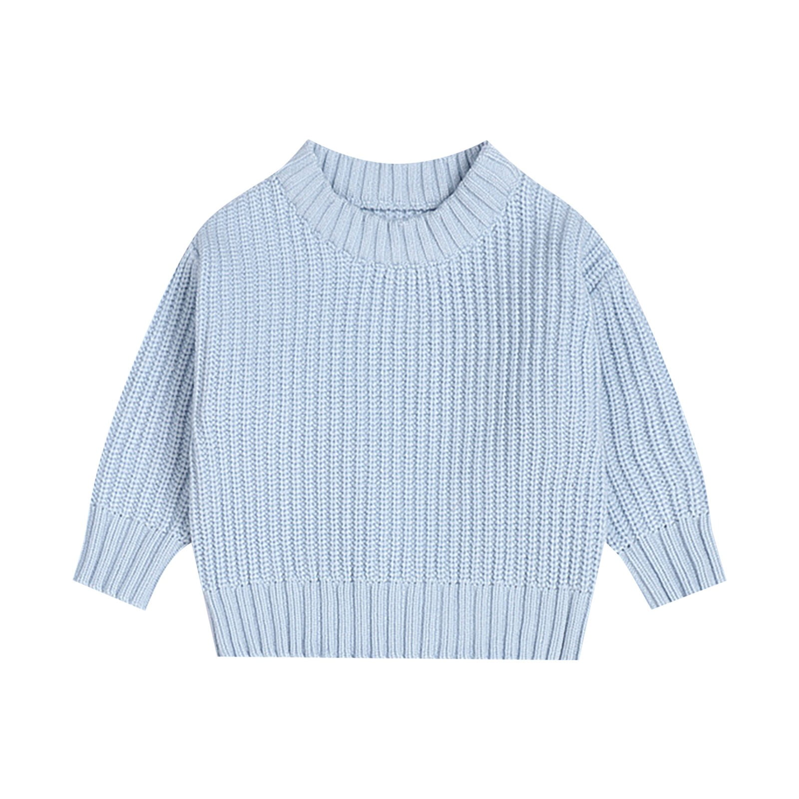 CONYUMN Toddler Kids Sweaters Girls Crew Neck Long Sleeve Ribble Knit ...