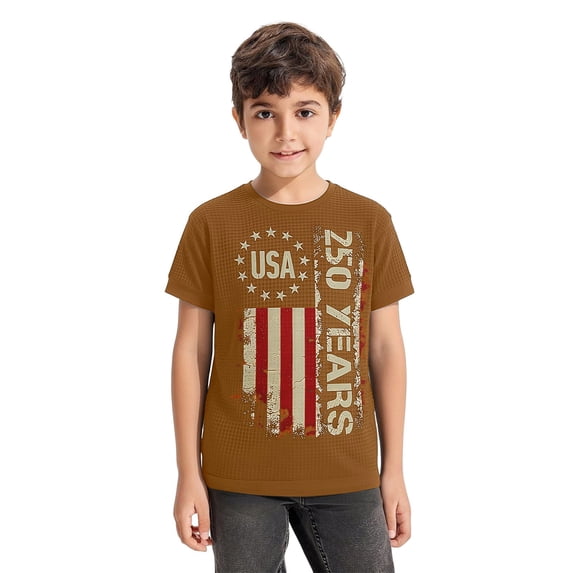 CONZONE 250 Anniversary Usa T-Shirt For Kids Toddler Boys Patriotic ...