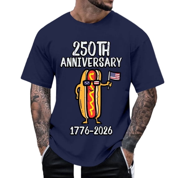 CONZONE 250Th Anniversary Usa Mens T-Shirts Short Sleeve Independence ...