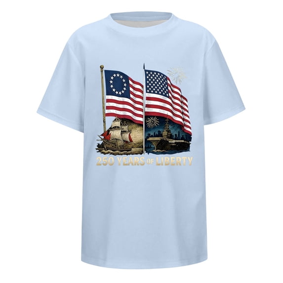 CONZONE 250Th Anniversary Usa T Shirts For Infant Kids Boys Crew Neck ...