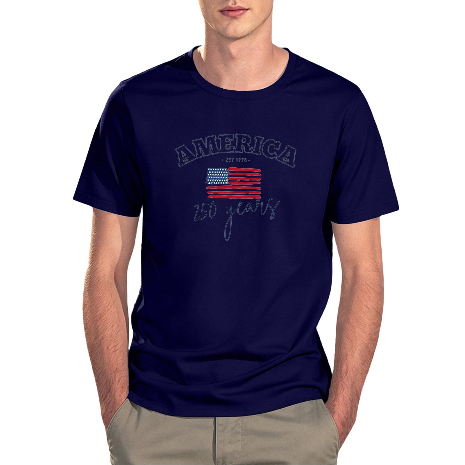 CONZONE 4Th Of July Mens T-Shirts Short Sleeve Independence Day T ...