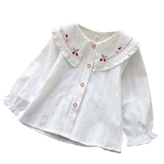 CONZONE Baby Girls Long Sleeve Base T-Shirts Bowknot Embroidery Tee ...
