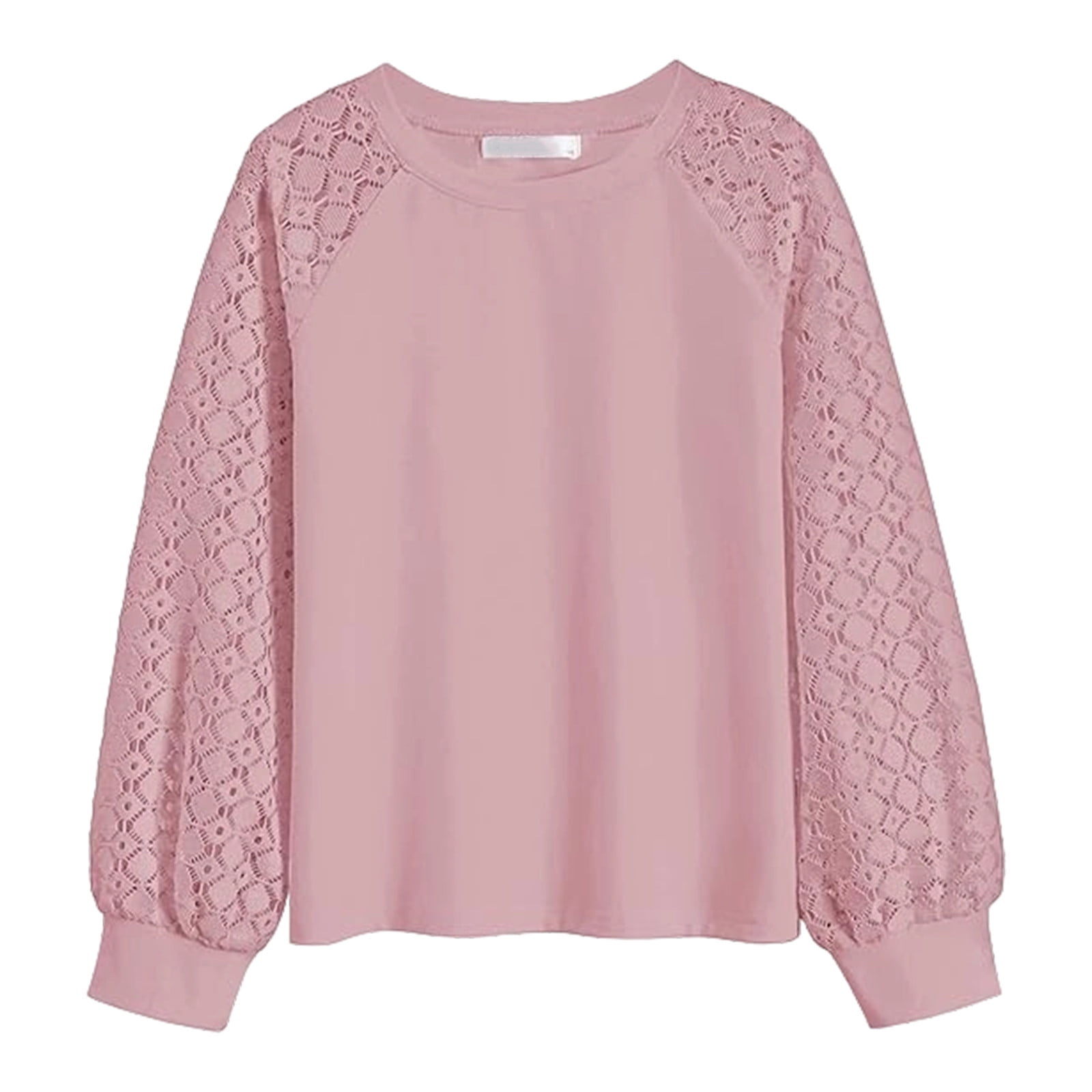 CONZONE Baby Girls Long Sleeve Base T-Shirts Solid Color Lace Trim Tee ...