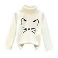 CONZONE Baby Girls Long Sleeve Base T-Shirts Cartoon Cat Graphic Tee ...