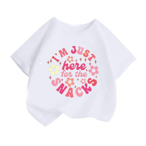 CONZONE Baby Girls Short Sleeve T-Shirts Casual Letter Graphic Tee ...