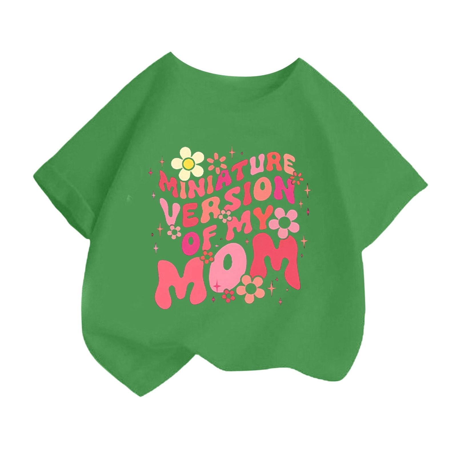 CONZONE Baby Girls Short Sleeve T-Shirts Casual Letter Graphic Tee ...