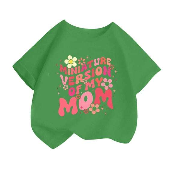 CONZONE Baby Girls Short Sleeve T-Shirts Casual Letter Graphic Tee ...