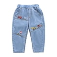CONZONE Boys Baggy Jeans Casual Denim Pants for Kids Elastic Waist ...