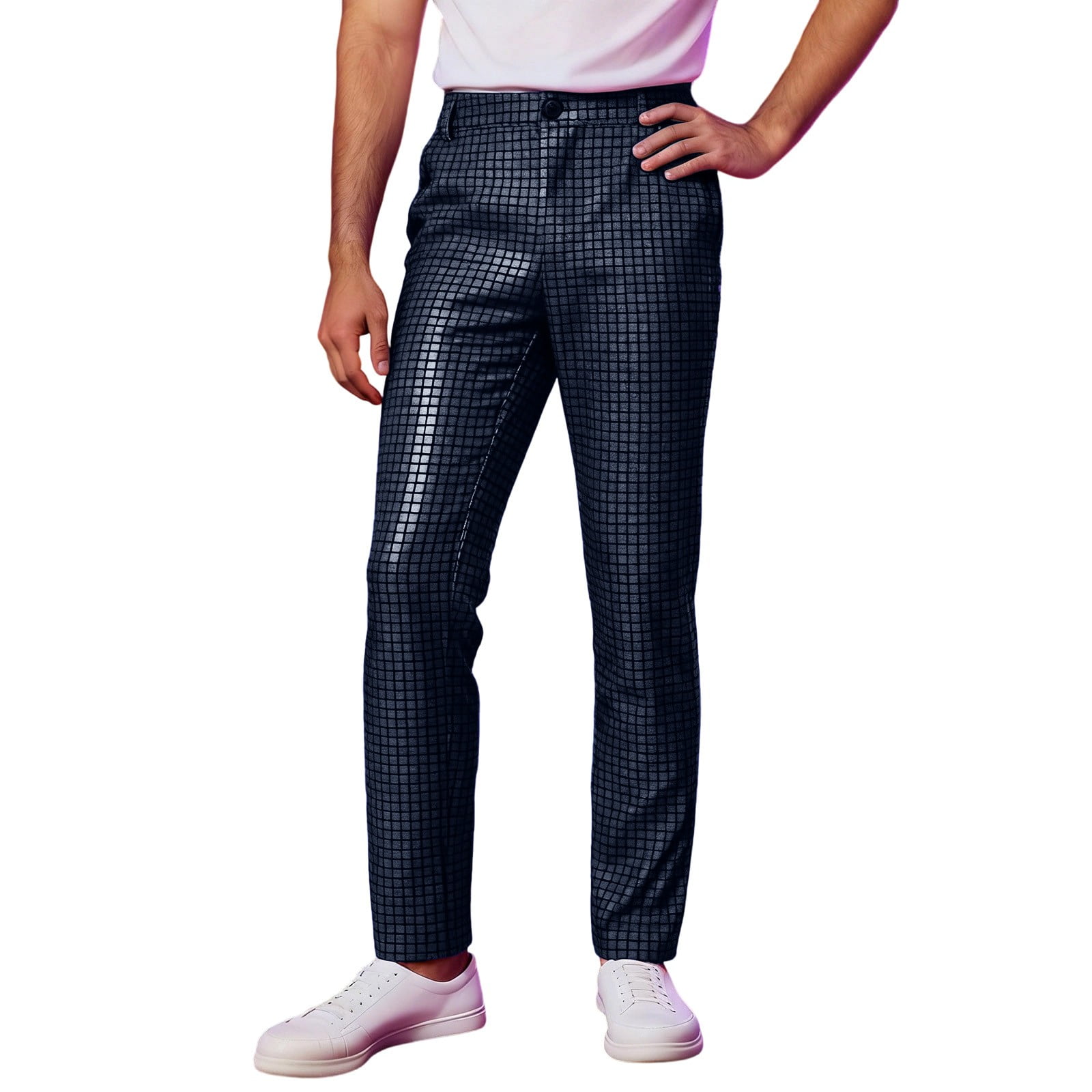 CONZONE Carnival Mens 70S Disco Pants Wide Leg Flared Pants for Men ...