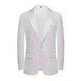 CONZONE Carnival Mens Sequins Blazer Casual Suit Jacket for Men Shiny ...