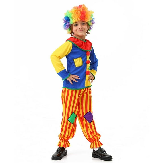 CONZONE Carnival Toddler Boys Clown Dress Up Colorful Dot Clown ...