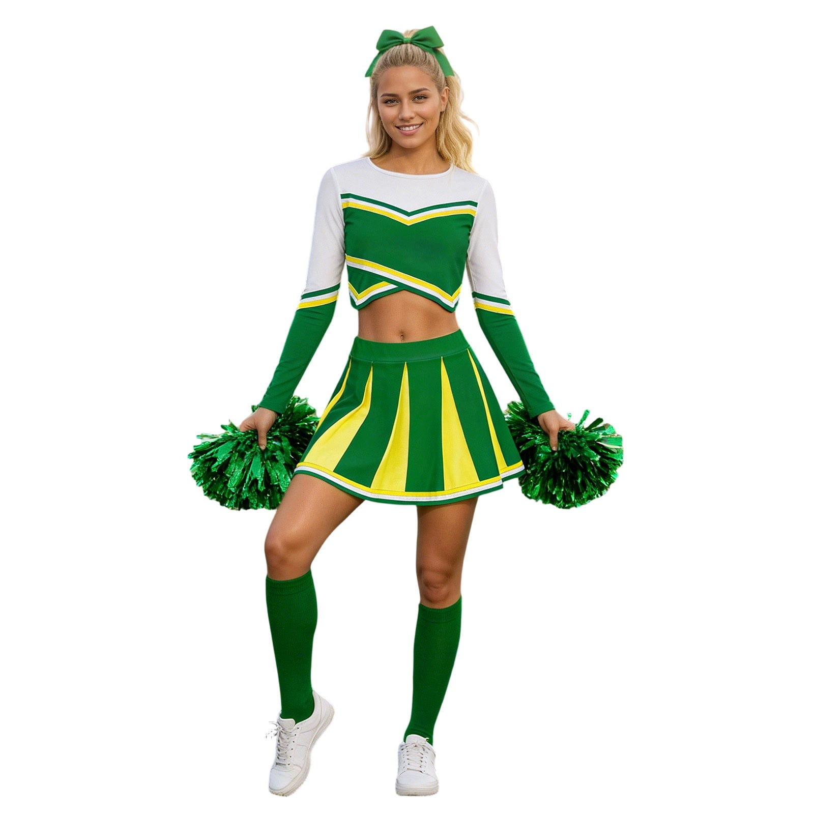 CONZONE Carnival Women's Cheerleader Dress Up High School Cheerleading ...